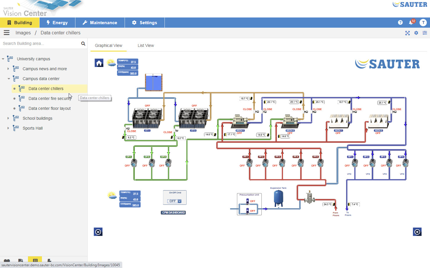 SAUTER Vision Center demo account - sauter-controls.com