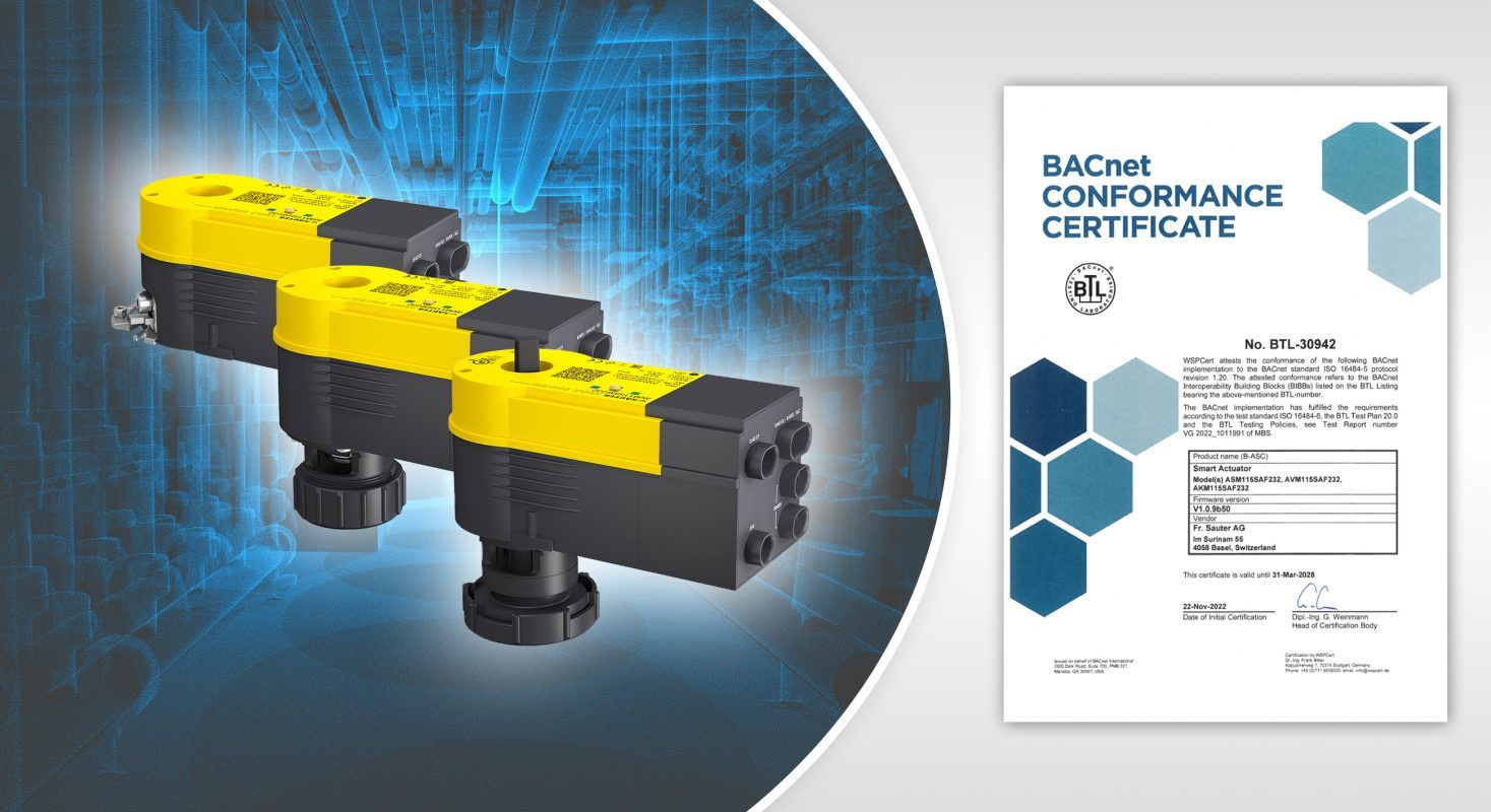 BACnet certification for Smart Actuator sauter-controls.com